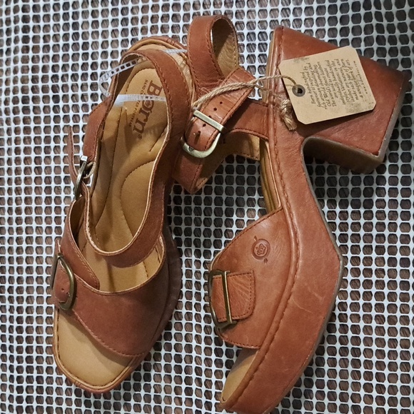 Born | Shoes | Born Browyn Platform 0 Leather Tan Brushed Antique ...